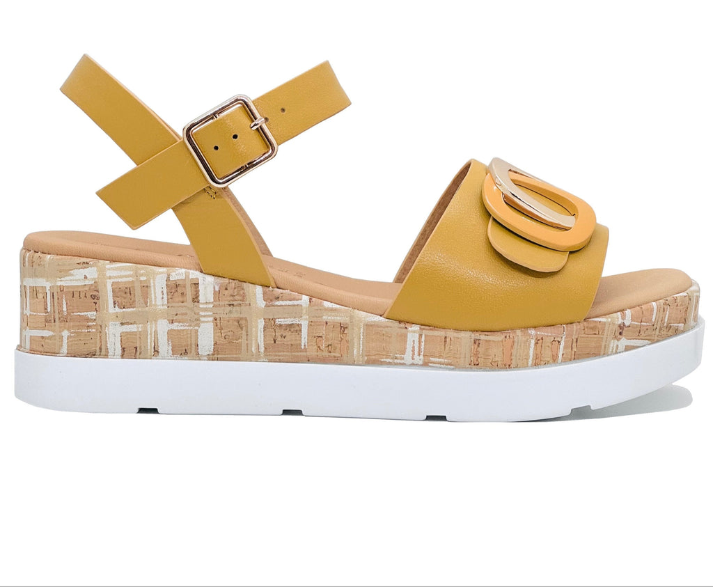 Repo Ladies Flatform Circle Trim Sandal – Hobson Shoes