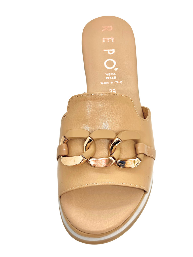 Repo Ladies Chain Trim Wedge Heel Sandal – Hobson Shoes