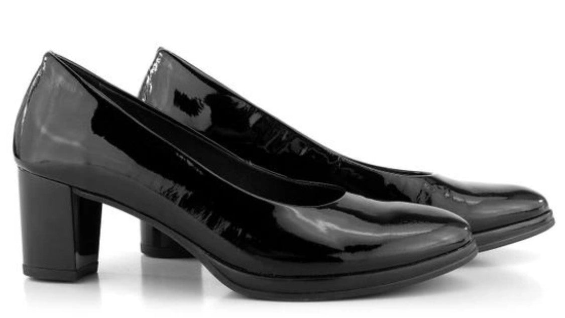 Ara Orly Patent Mid Heel Court Shoe – Hobson Shoes